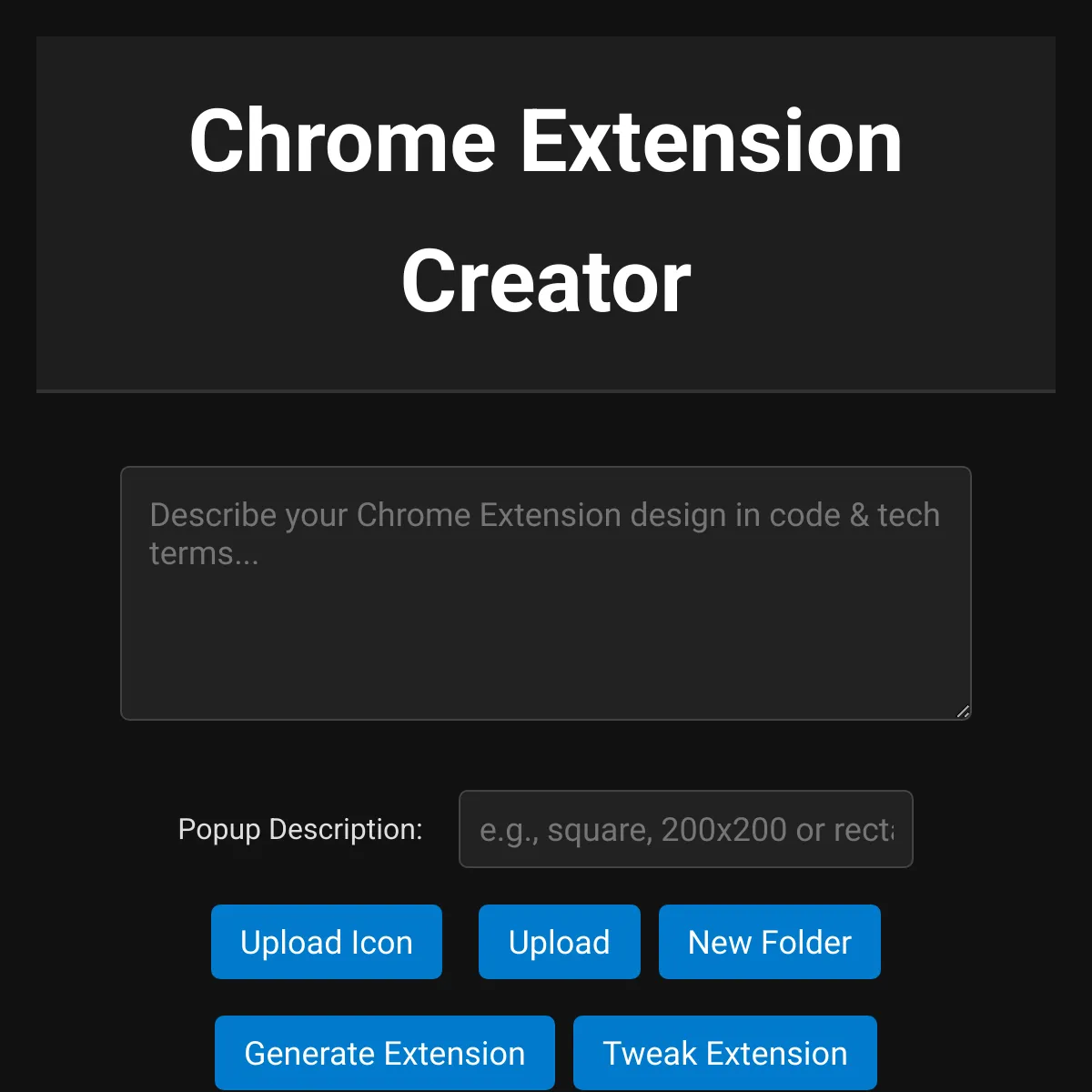 Chrome Extension Creator