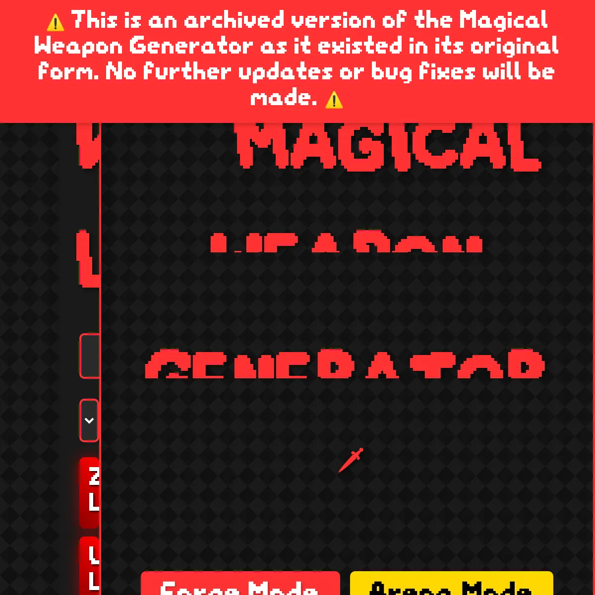 Magical Weapon Generator (ARCHIVE)