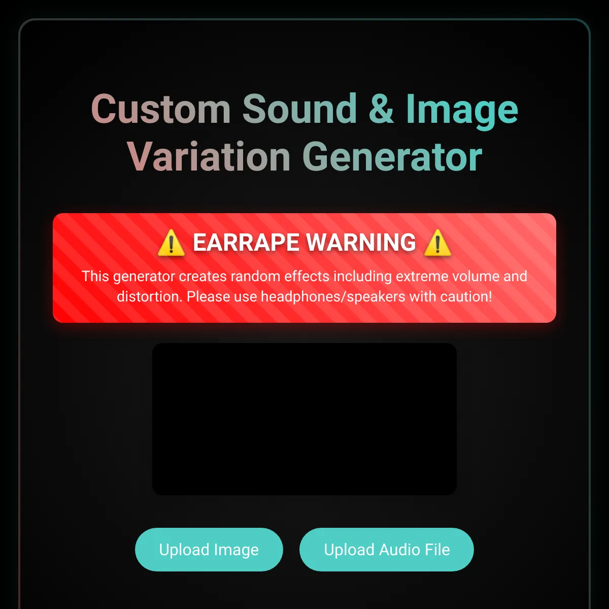 Custom Sound & Image Variation Generator