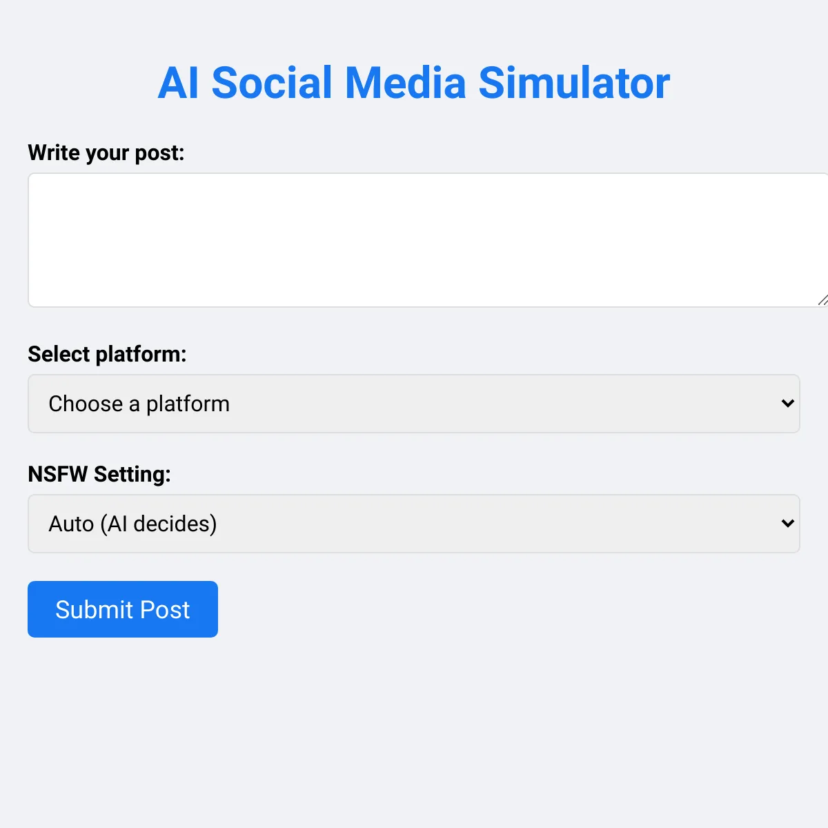 AI Social Media Simulator