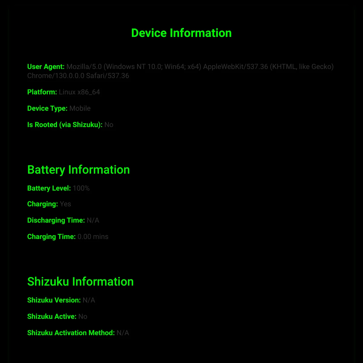 Device Info