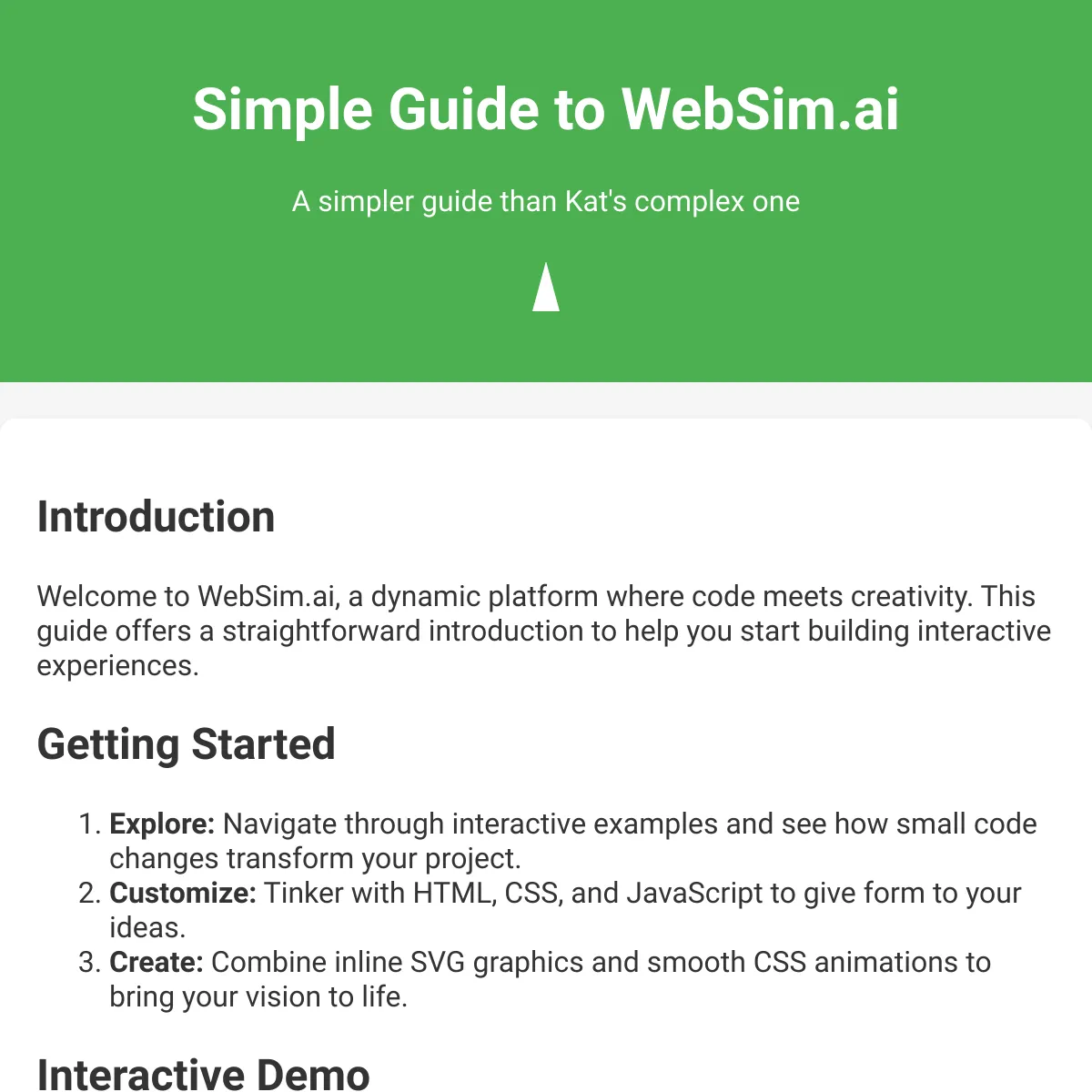 Simple Guide to WebSim.ai