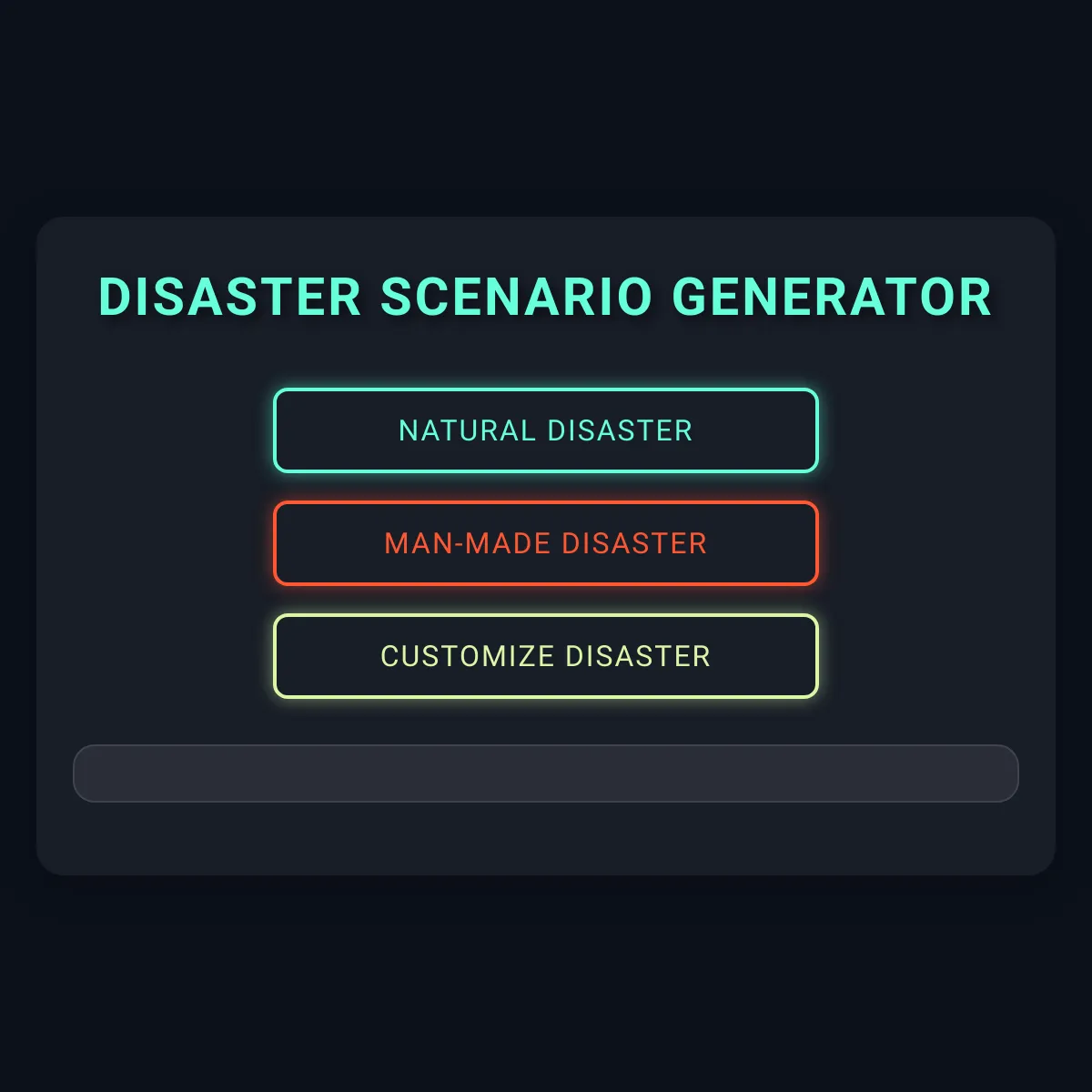 Disaster Generator (Beta)