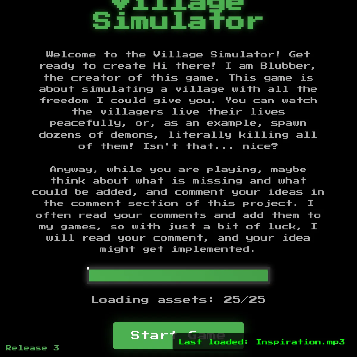 Village Simulation [Release 3]