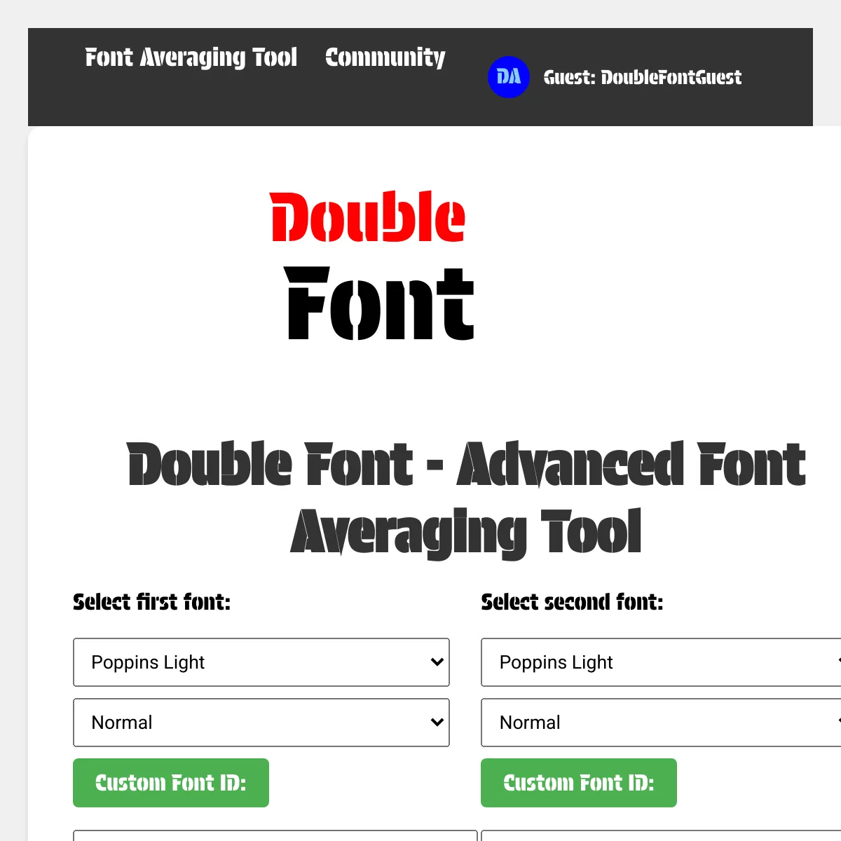 Double Font - Advanced Font Averaging Tool