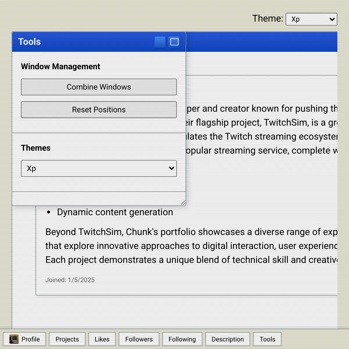 @chunk's Profile – websim.com