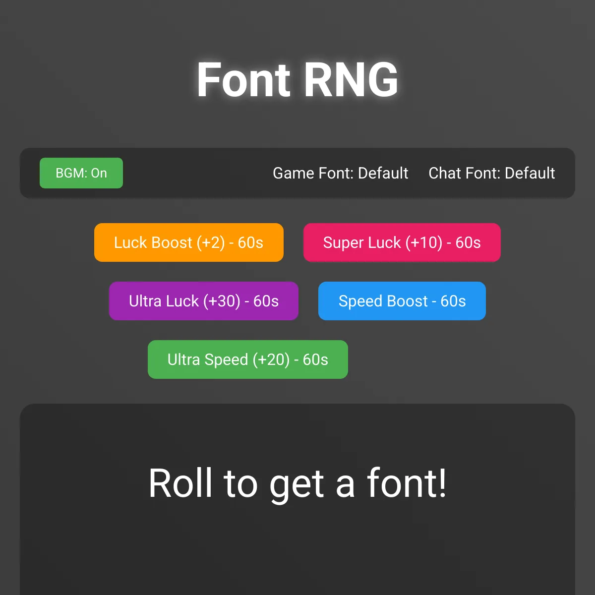 Font RNG