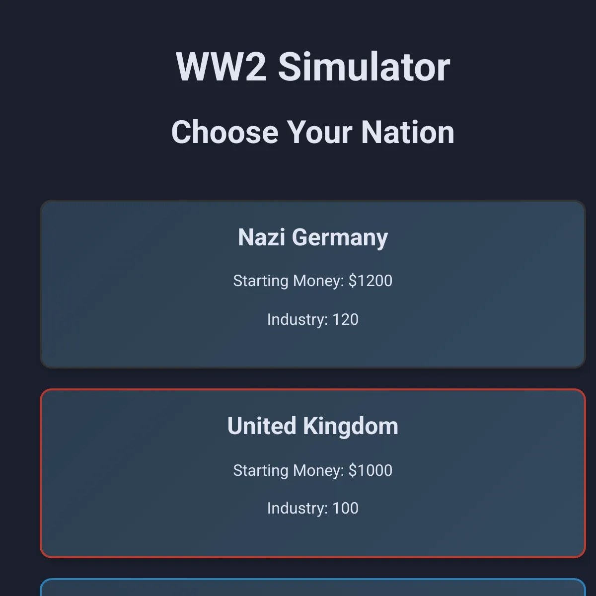 WW2 Simulator