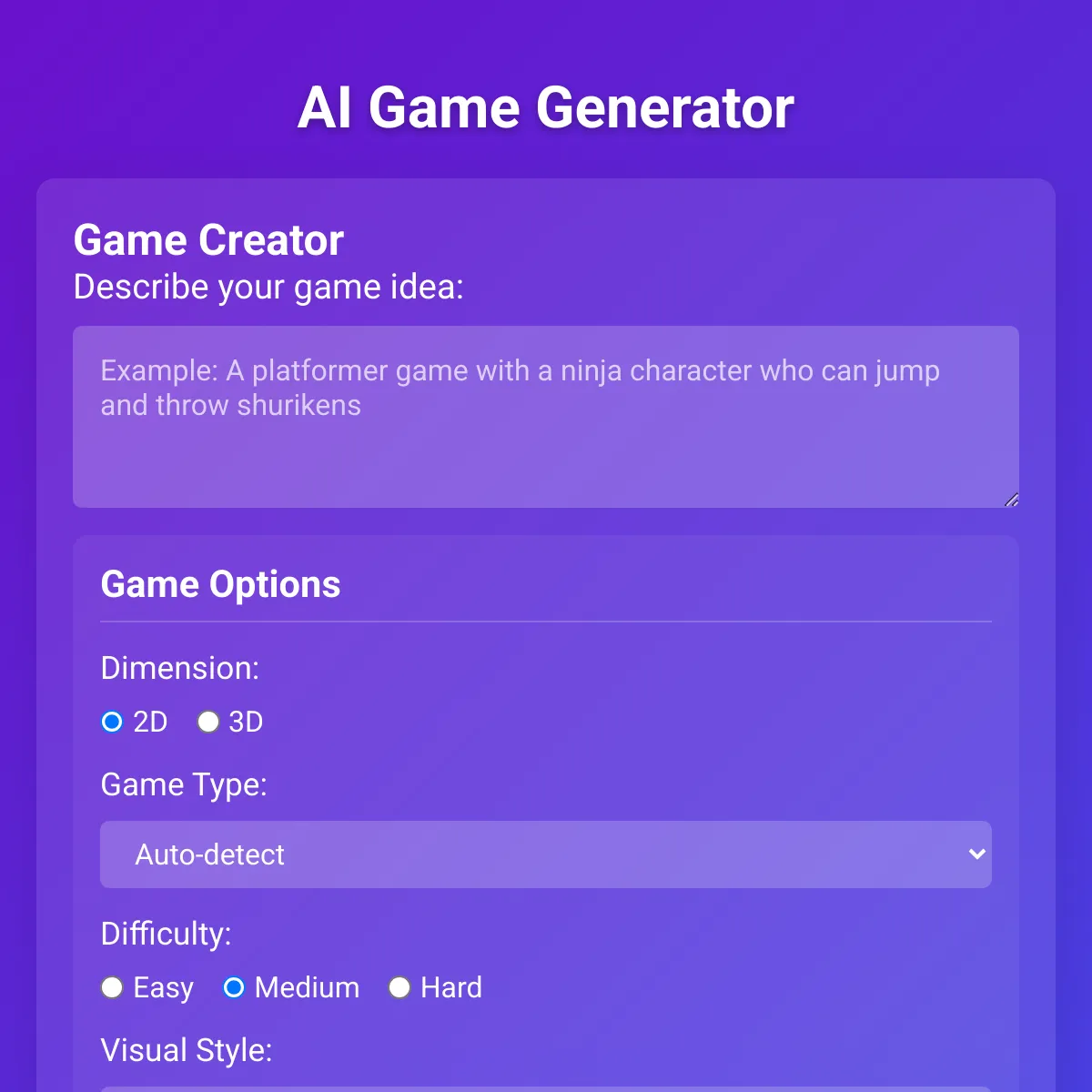 AI Game Generator
