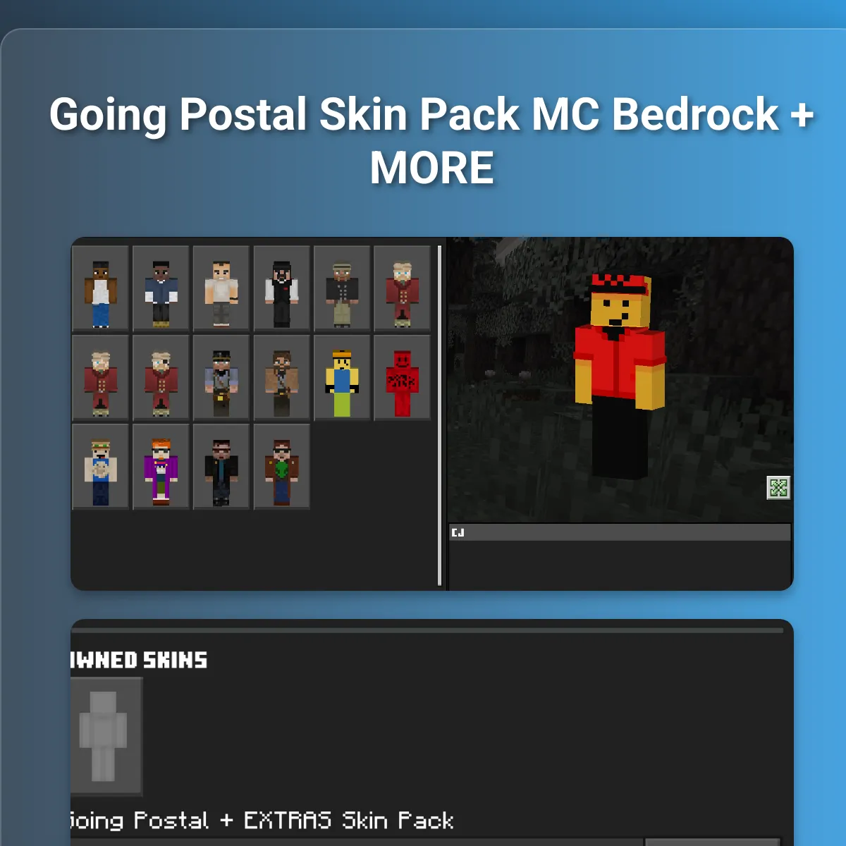 Going Postal Skin Pack MC Bedrock + MORE