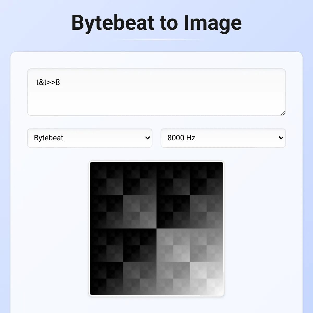 Bytebeat to Image