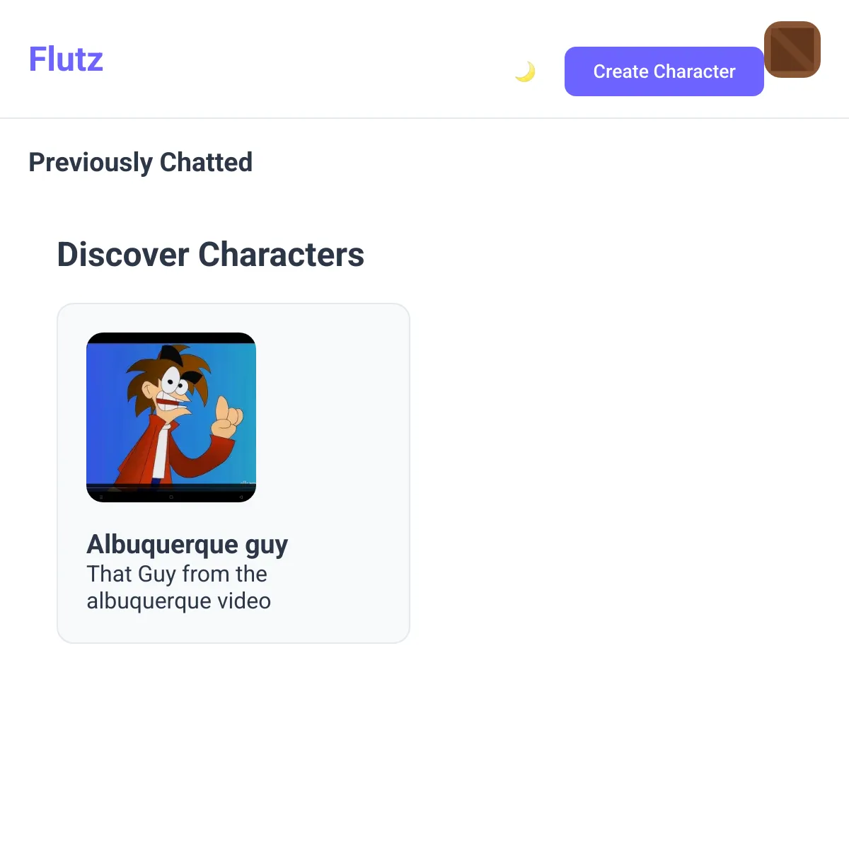 Flutz - AI Character Creation Platform