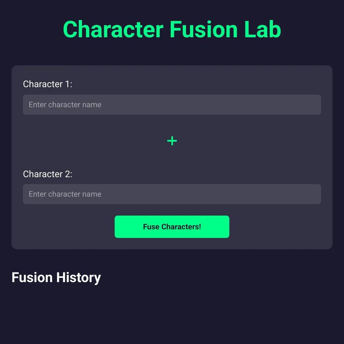 Character Fusion Lab