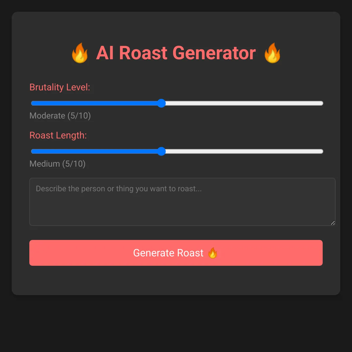 AI Roast Generator
