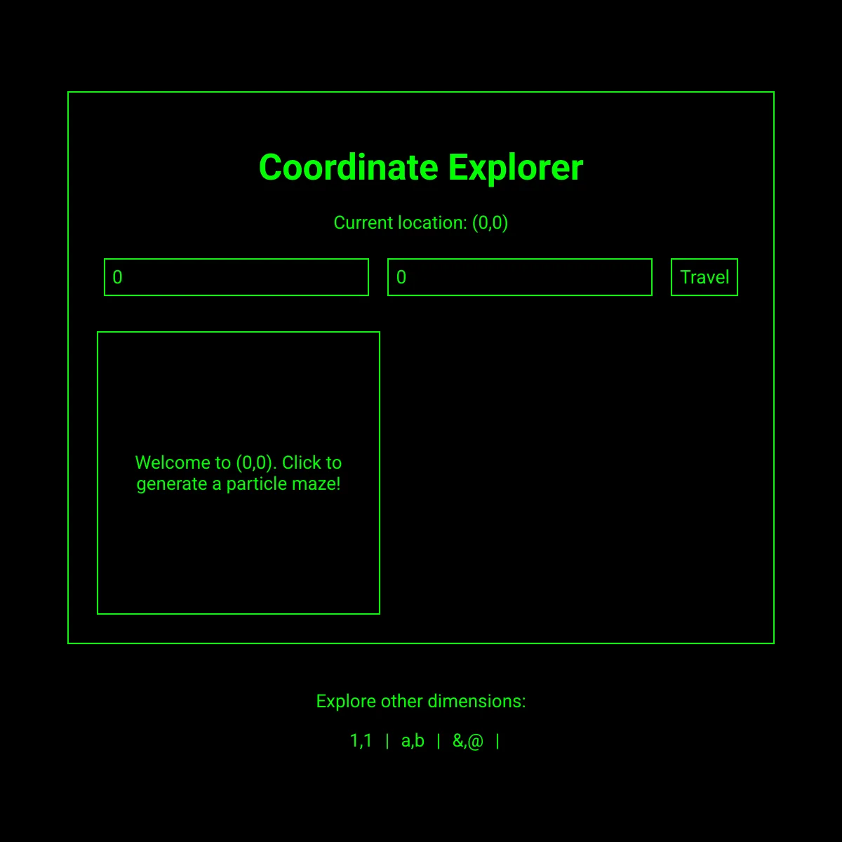 Coordinate Explorer