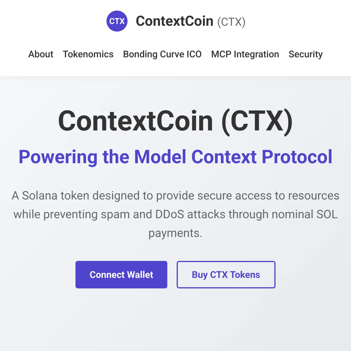 ContextCoin (CTX) - Model Context Protocol Token
