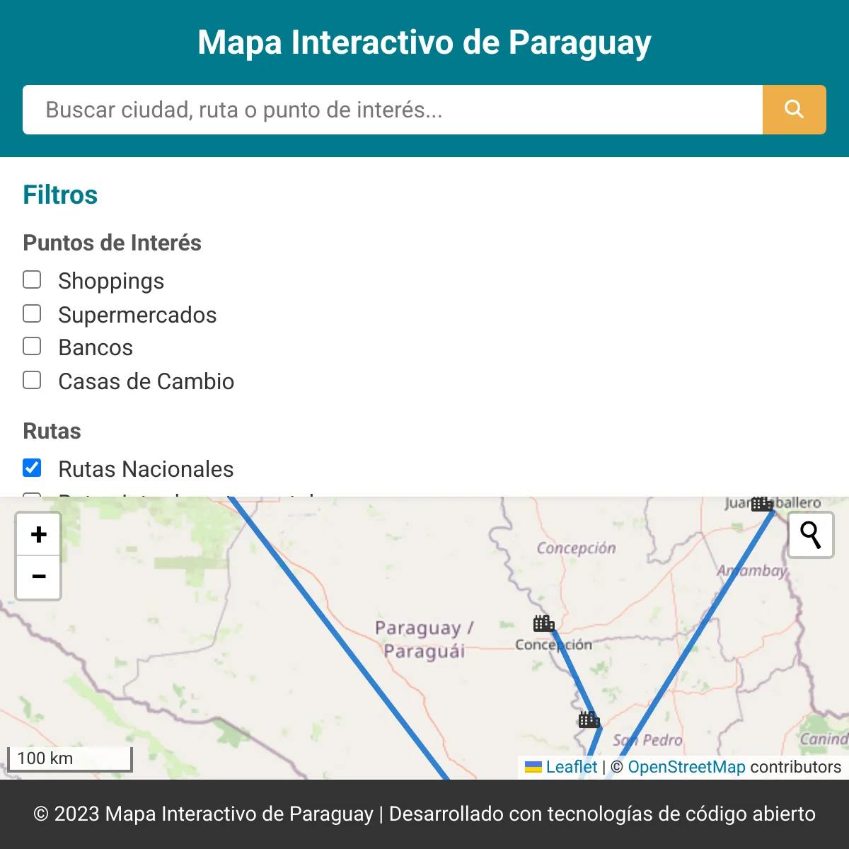 Mapa Interactivo de Paraguay