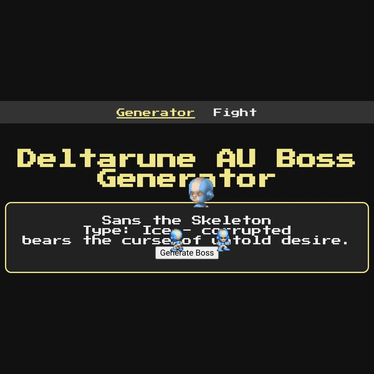 Deltarune AU Boss Generator