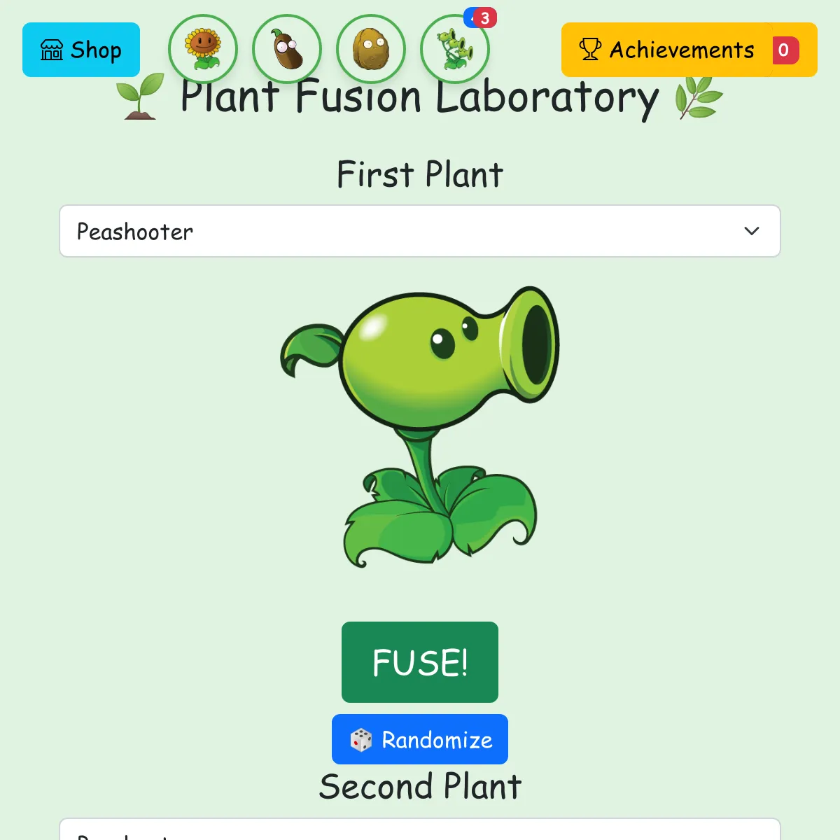 PvZ Plant Fusion Lab