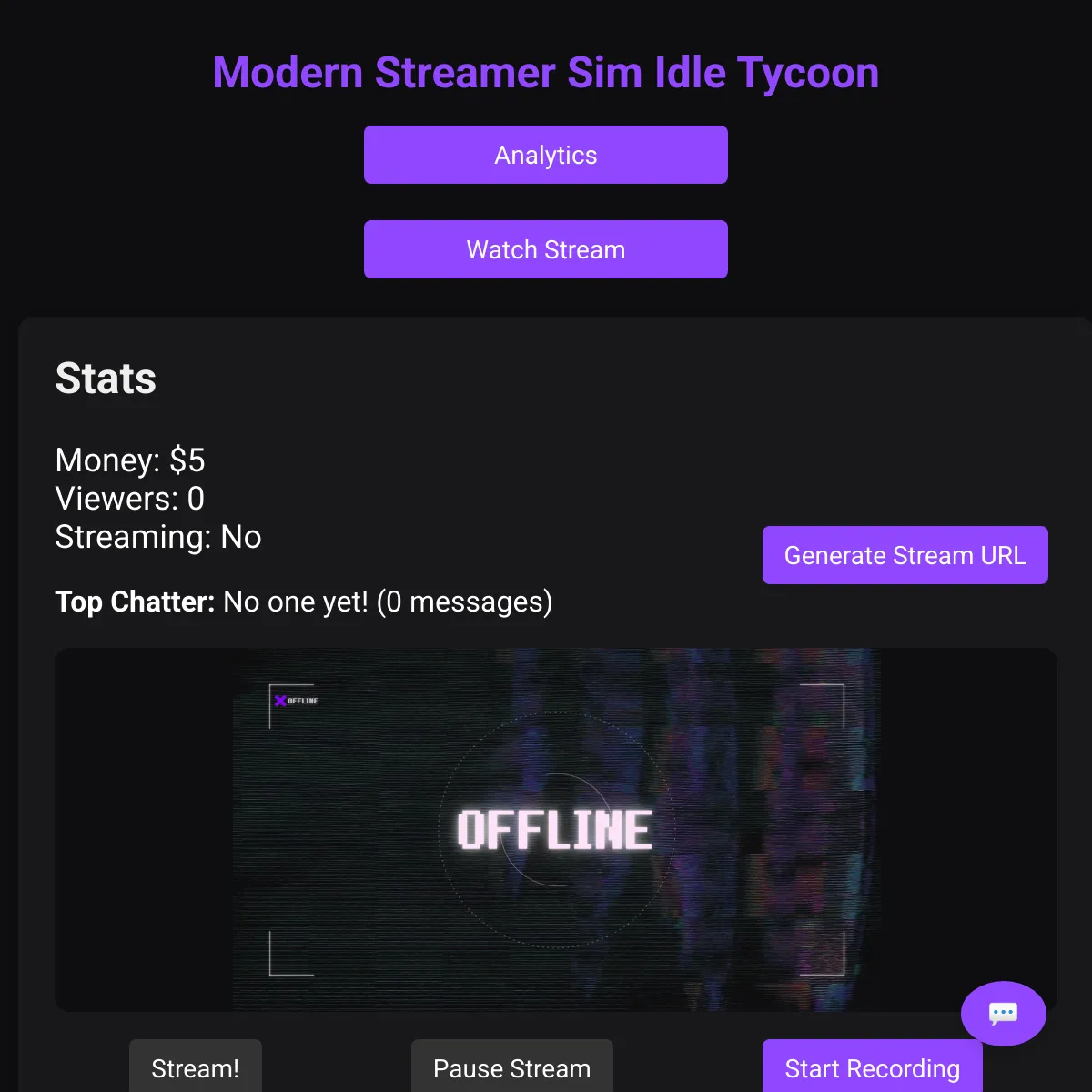 Modern Streamer Sim Idle Tycoon