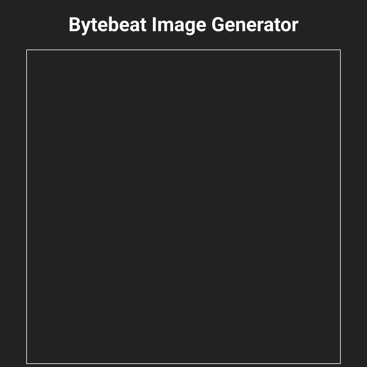 Bytebeat Image Generator