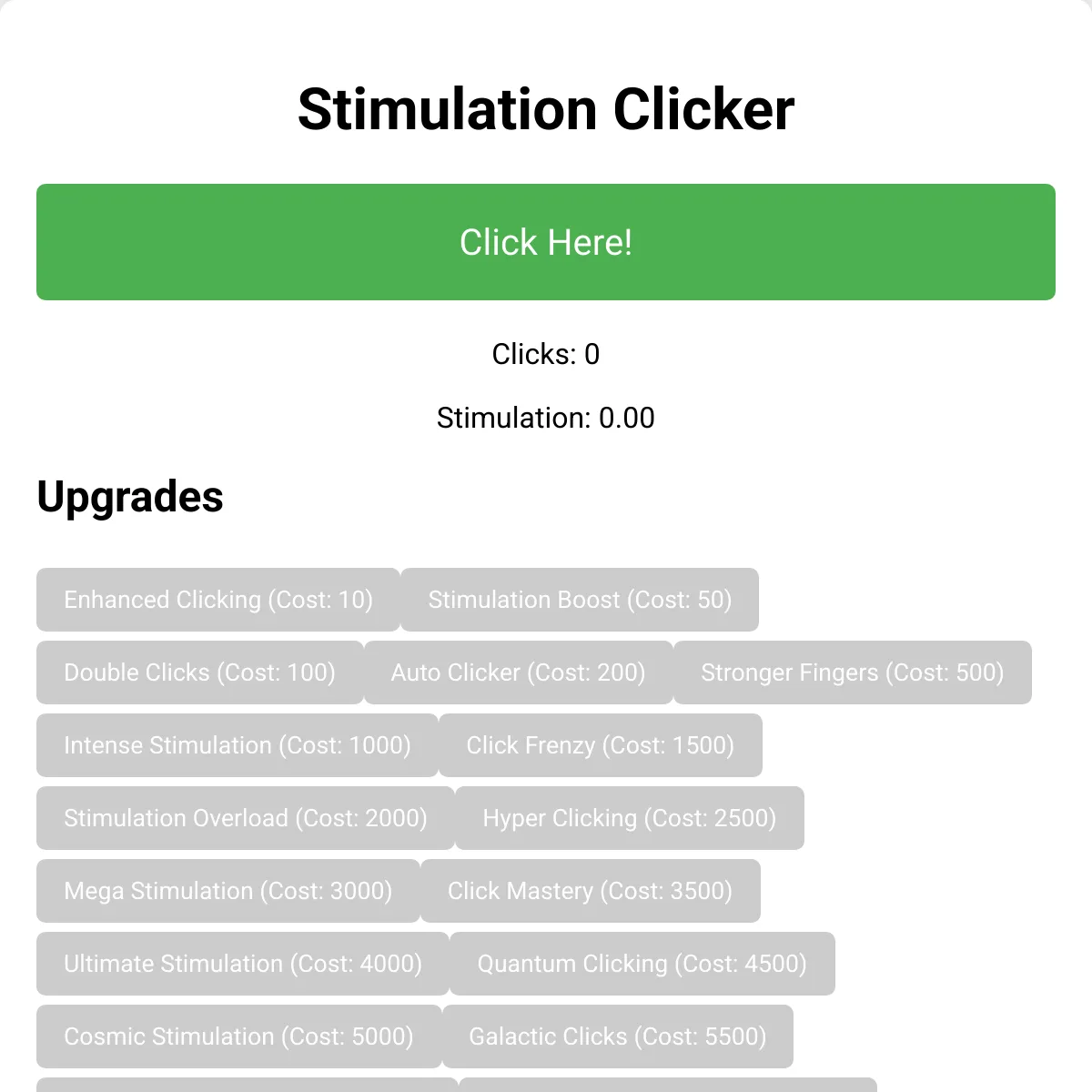 Stimulation Clicker