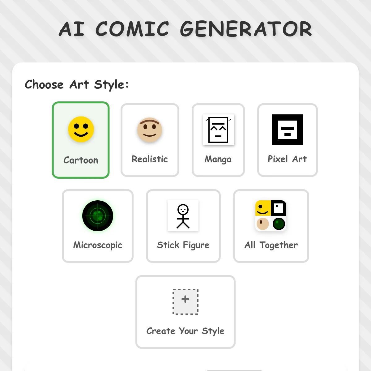 AI Comic Generator upgraded any size book