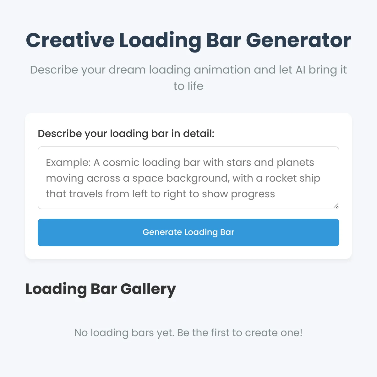 Creative Loading Bar Generator
