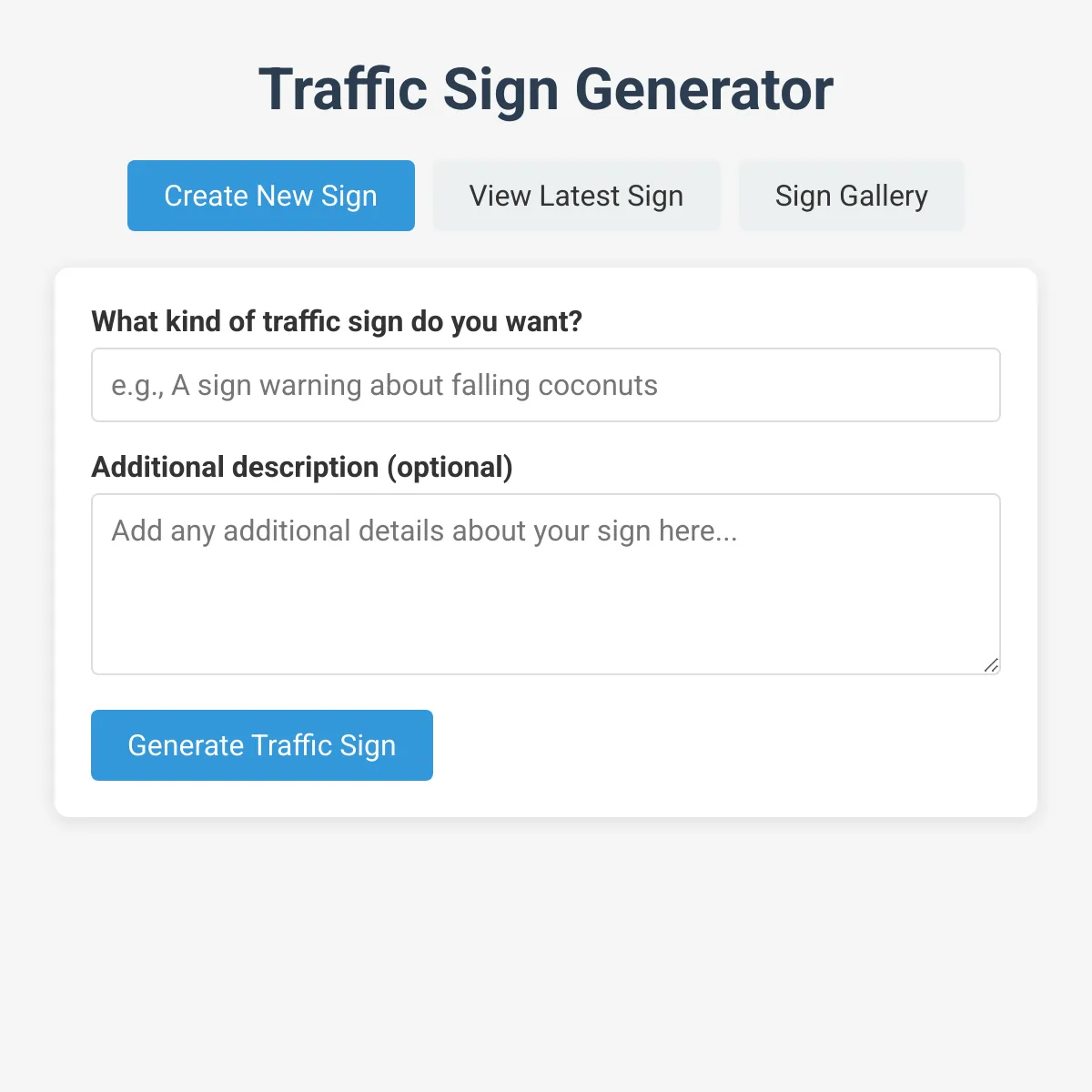 Traffic Sign Generator