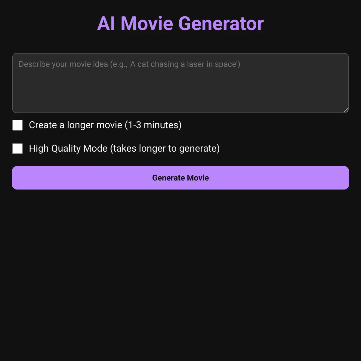 AI Movie Generator