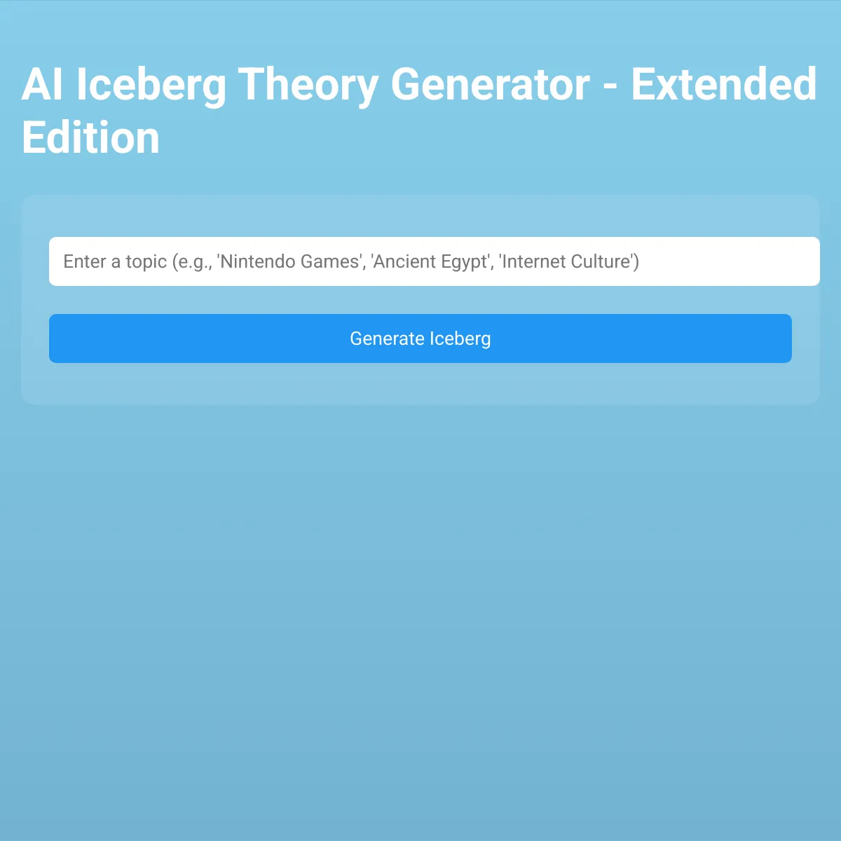 AI Iceberg Generator