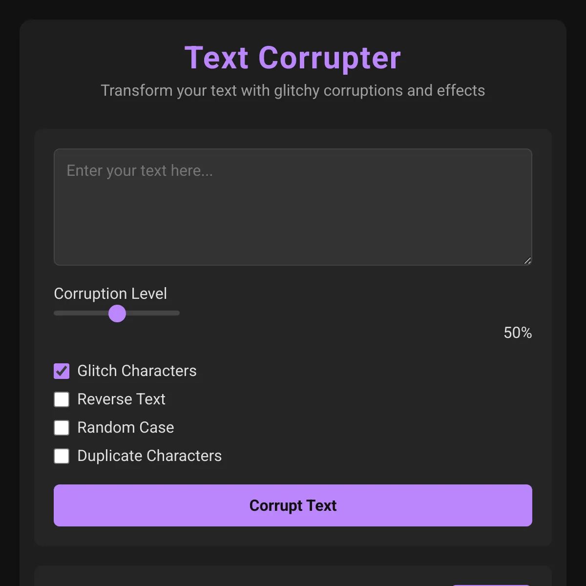 Text Corrupter