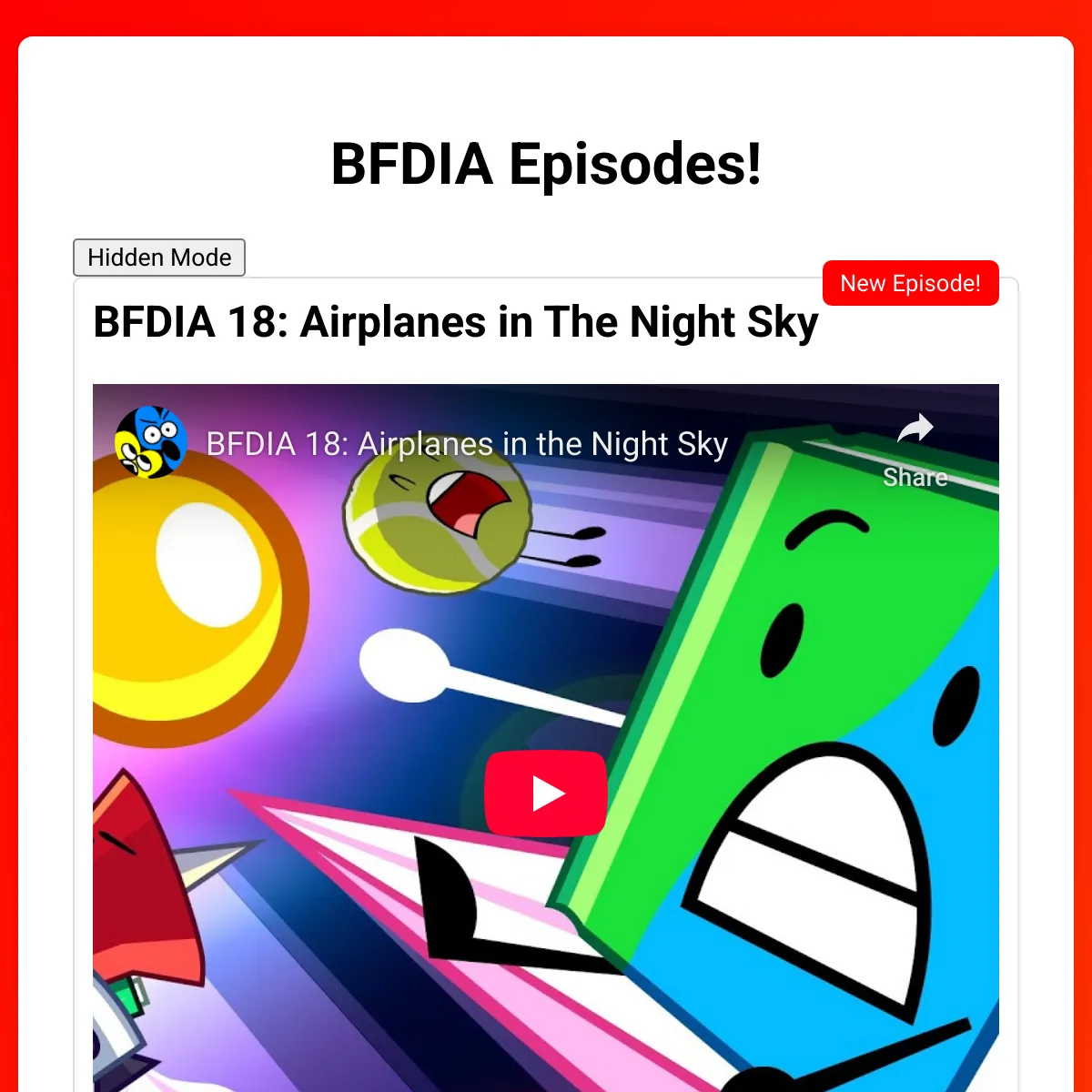BFDIA Episodes!