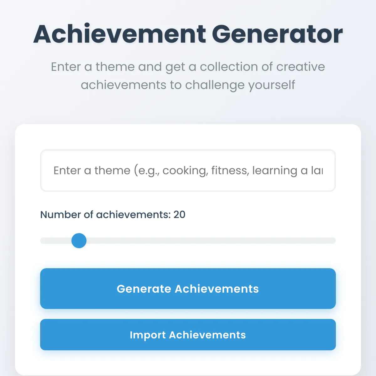 Achievement generator