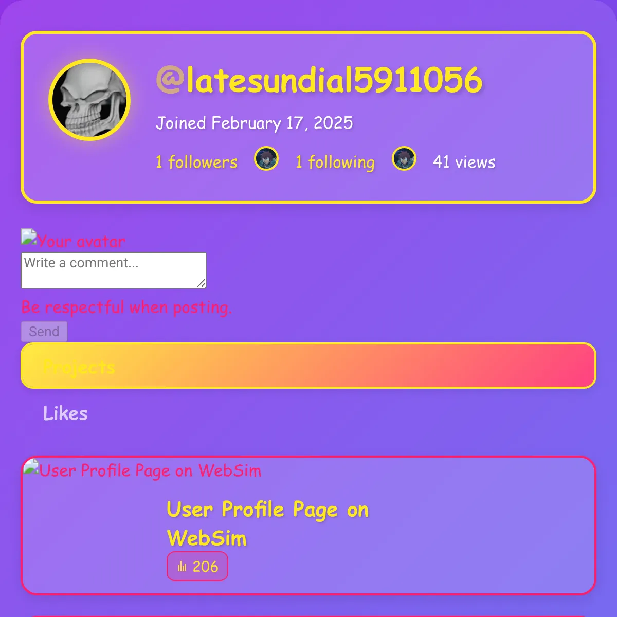 @latesundial5911056's Profile – websim.com