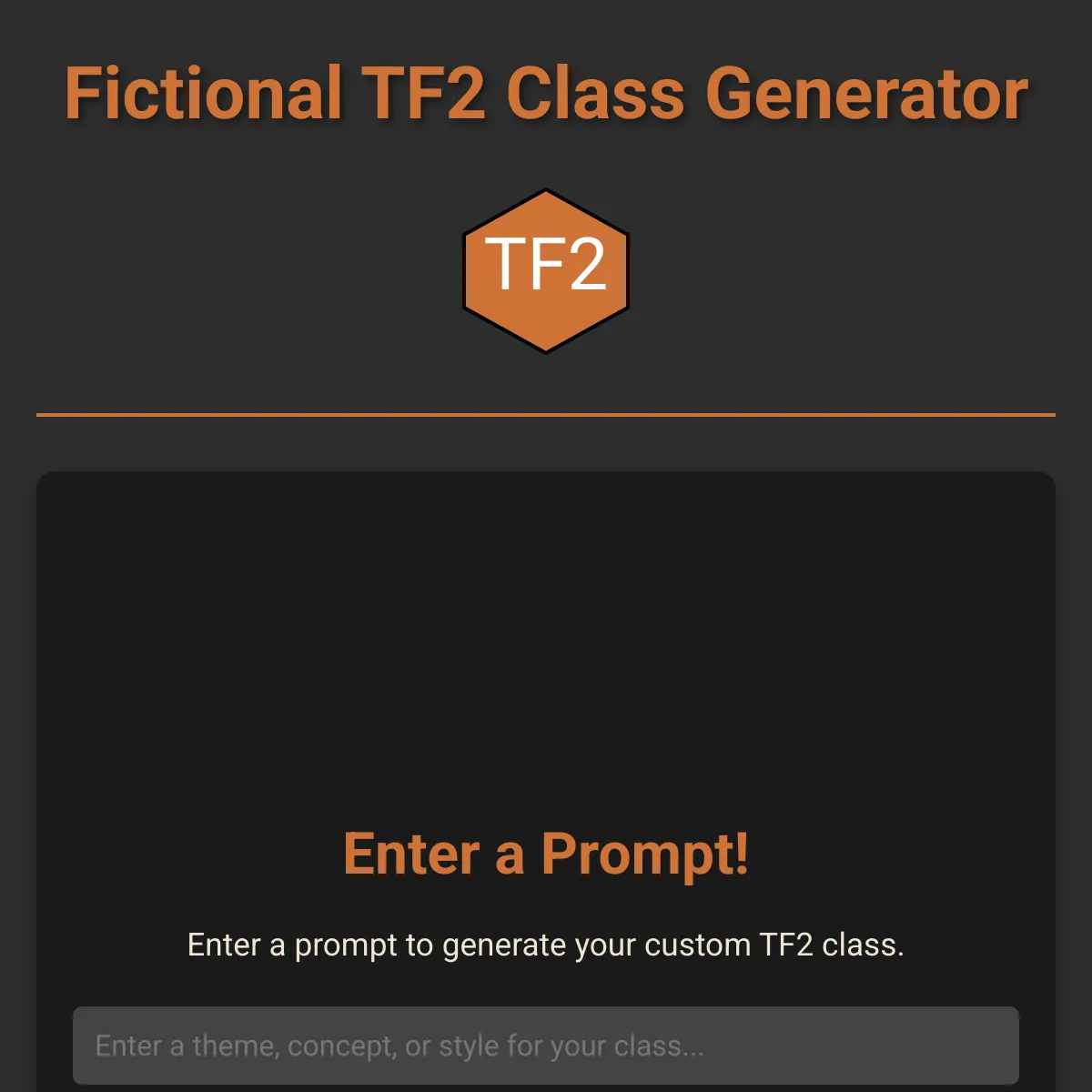 TF2 Class Generator