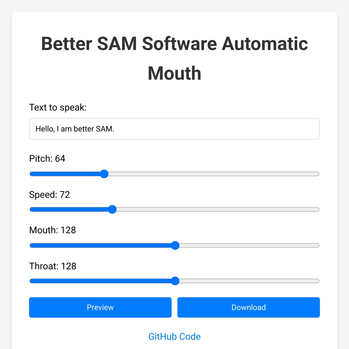 Better SAM: Software Automatic Mouth