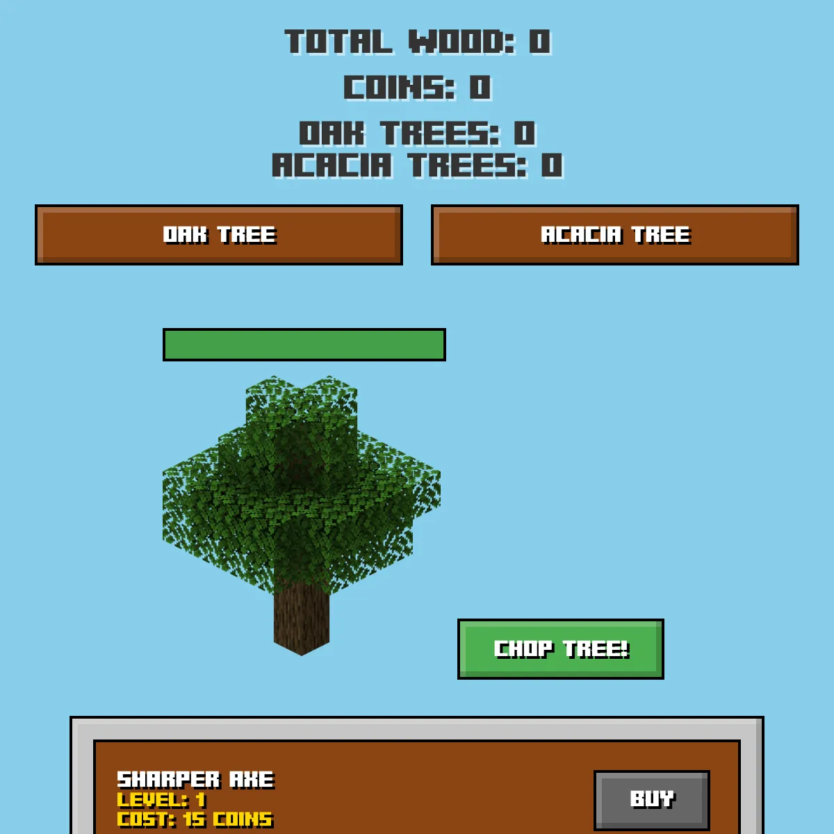 Minecraft Tree Chopping