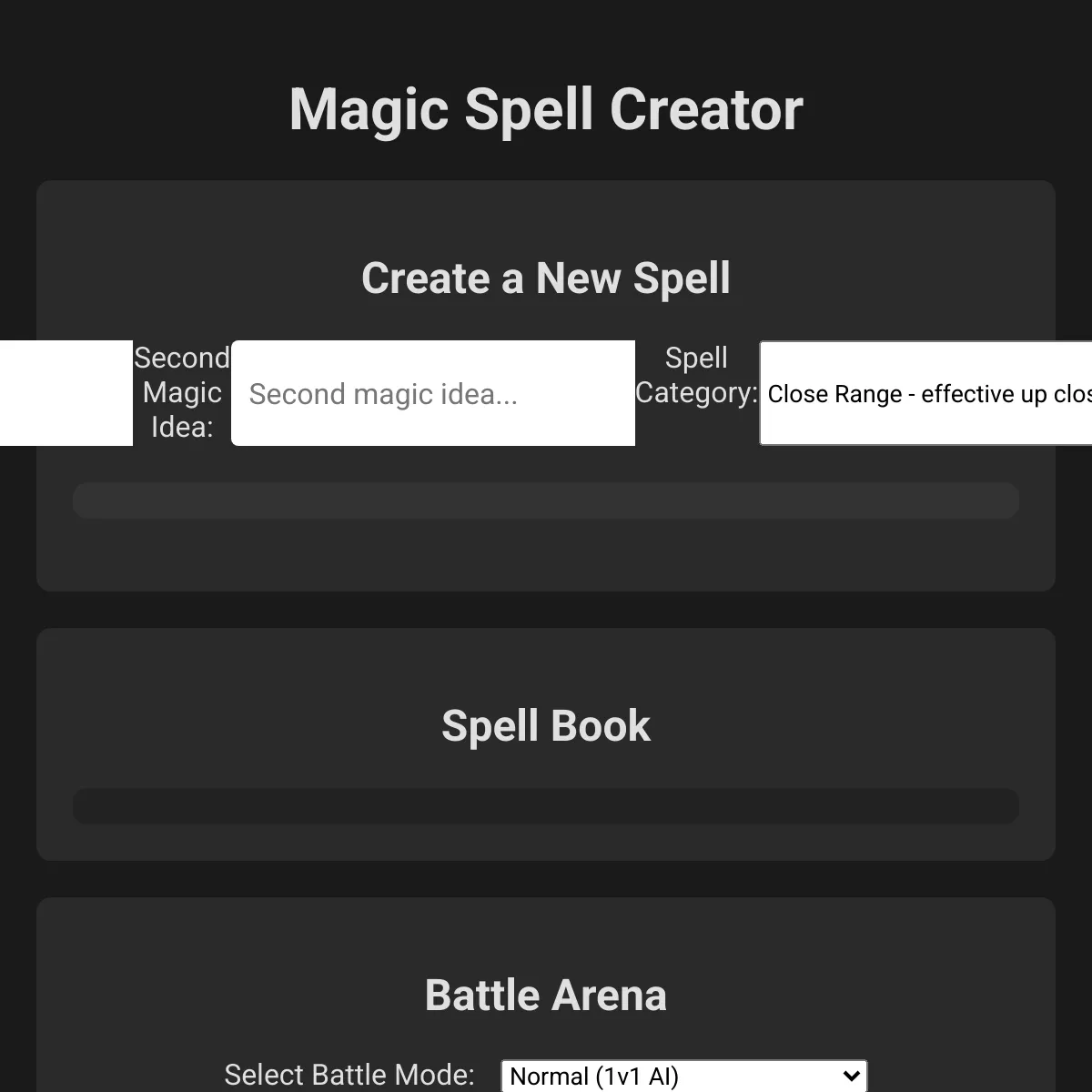 Magic Spell Creator