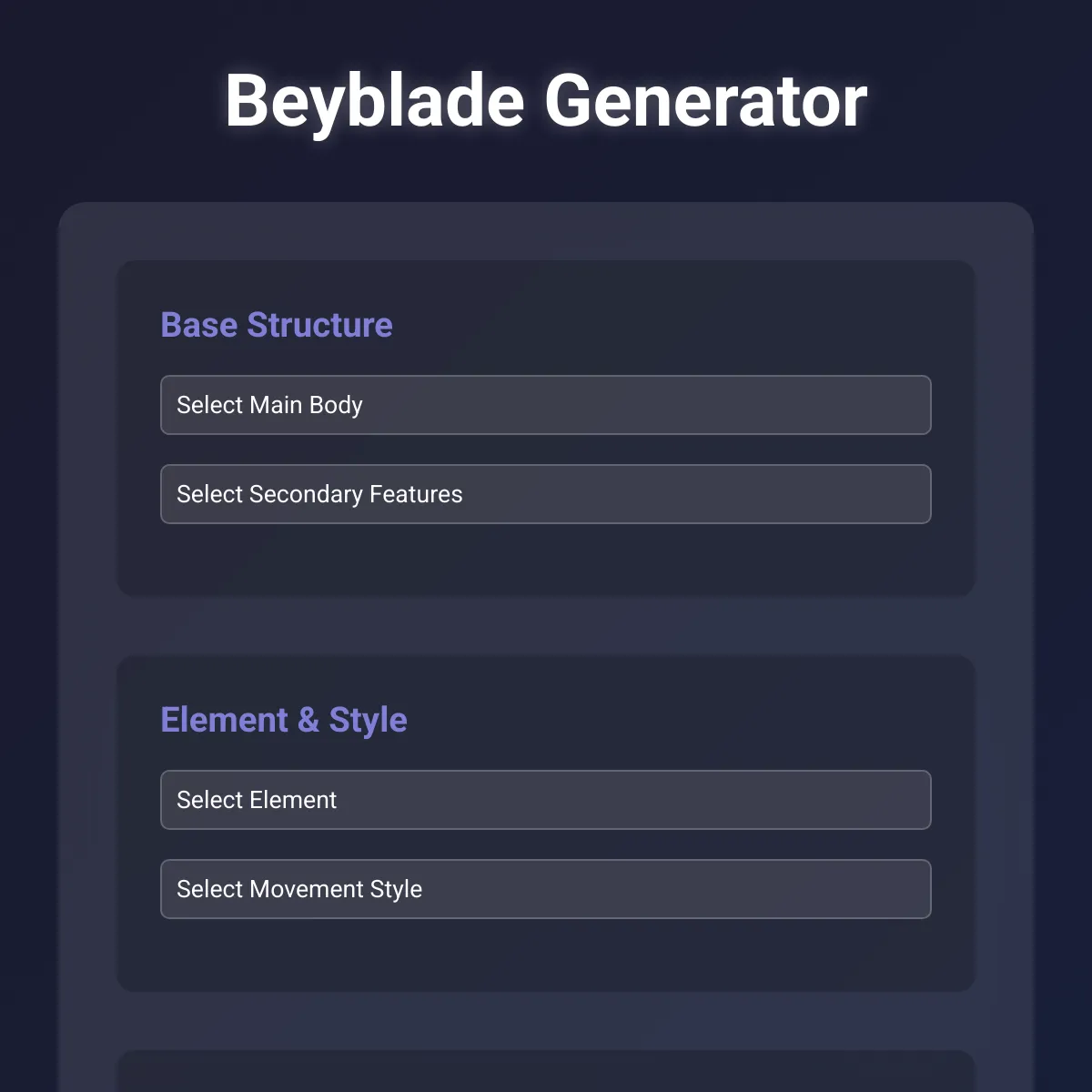 Beyblade Generator