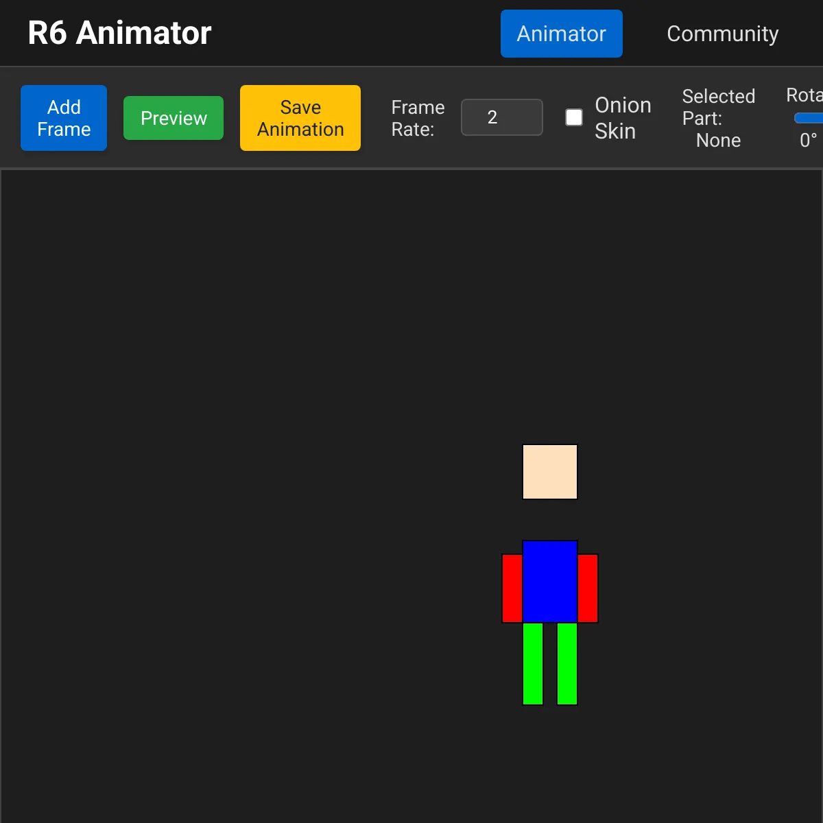 Roblox R6 Rig Animator