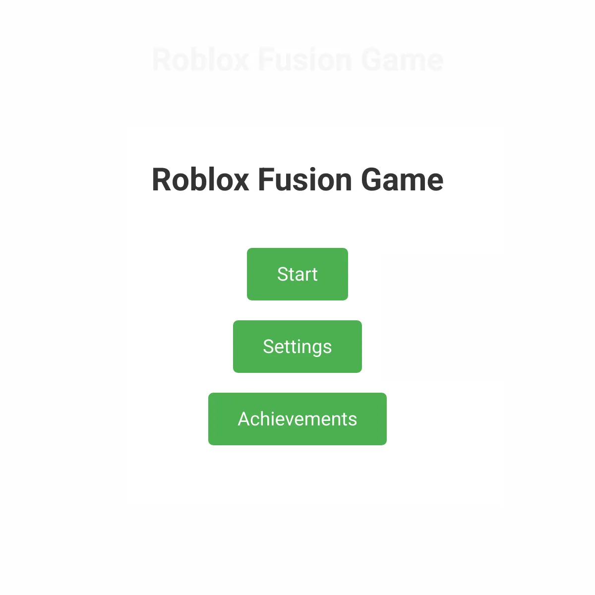 Roblox Fusion Game