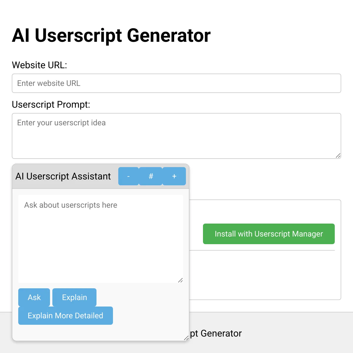 AI Userscript Generator