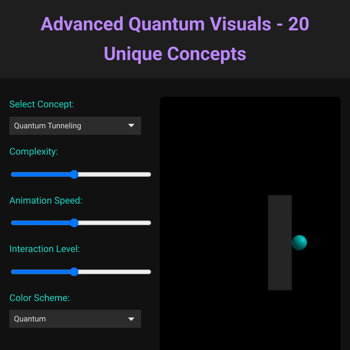 Advanced Quantum Visuals - 20 Unique Concepts