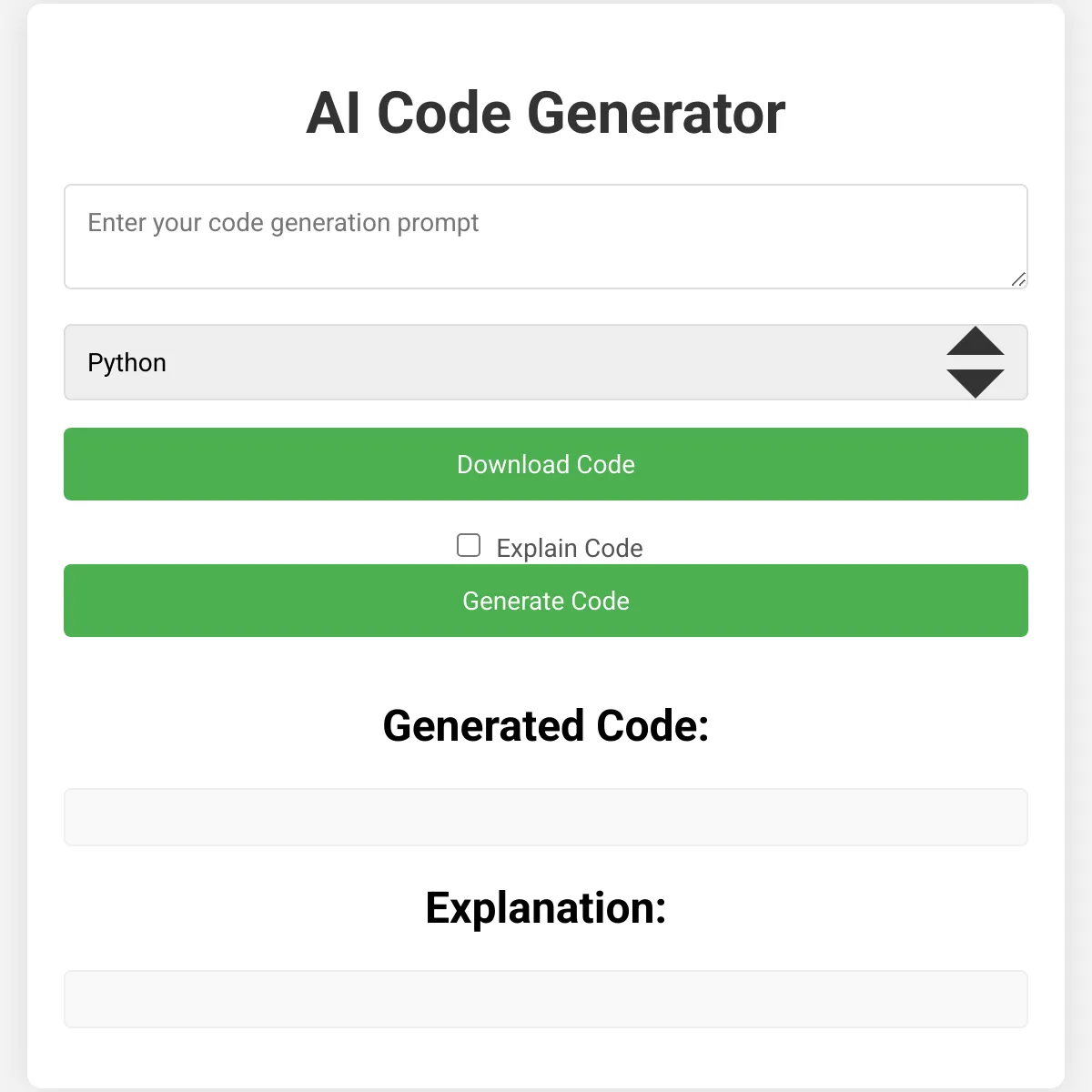 AI Code Generator