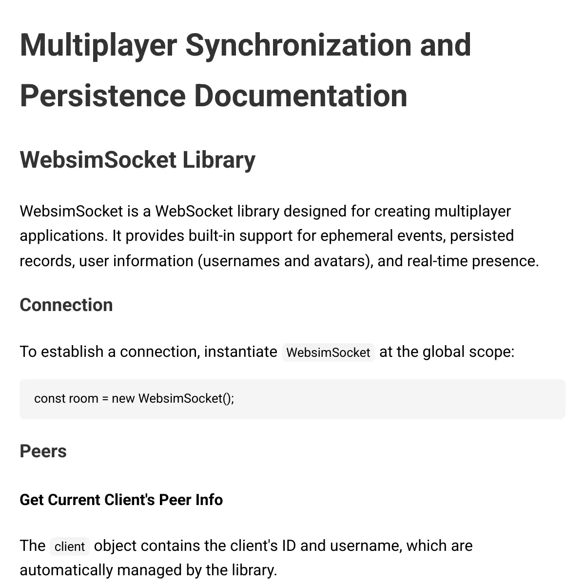 Multiplayer Documentation