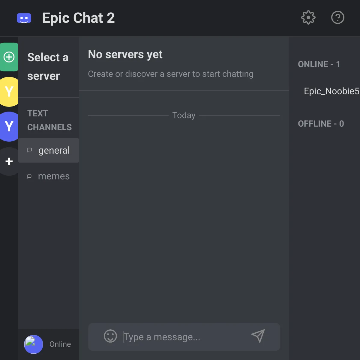 Epic chat 2 - Chat with your buddies!