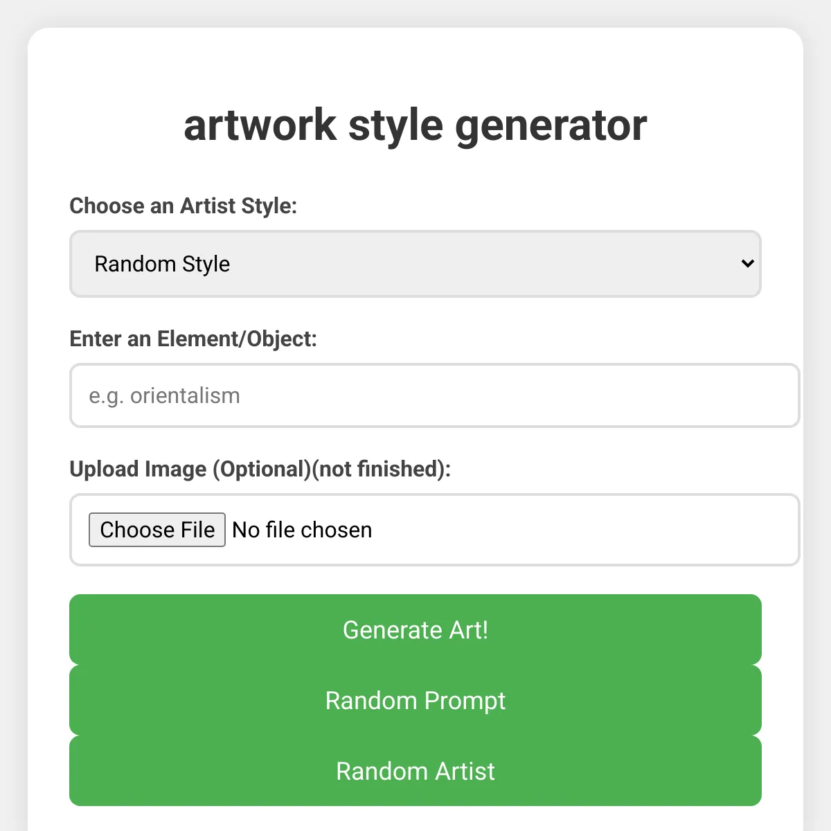artwork style generator