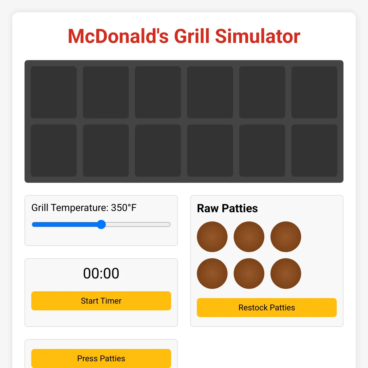 McDonald's Grill Simulator