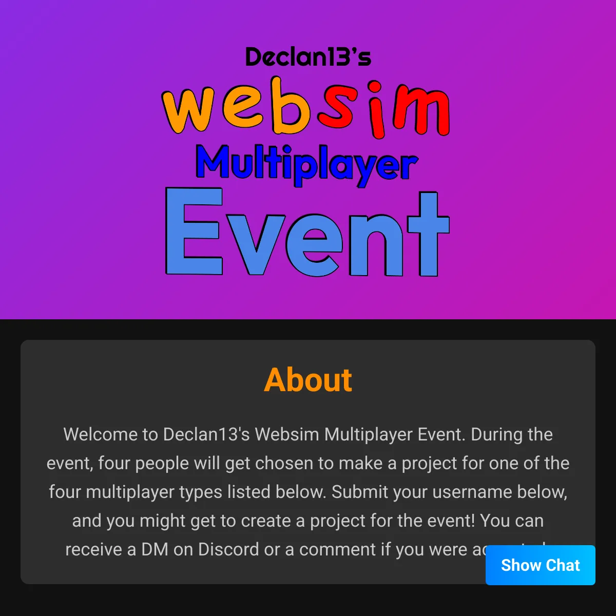 Declan13's Websim Multiplayer Event